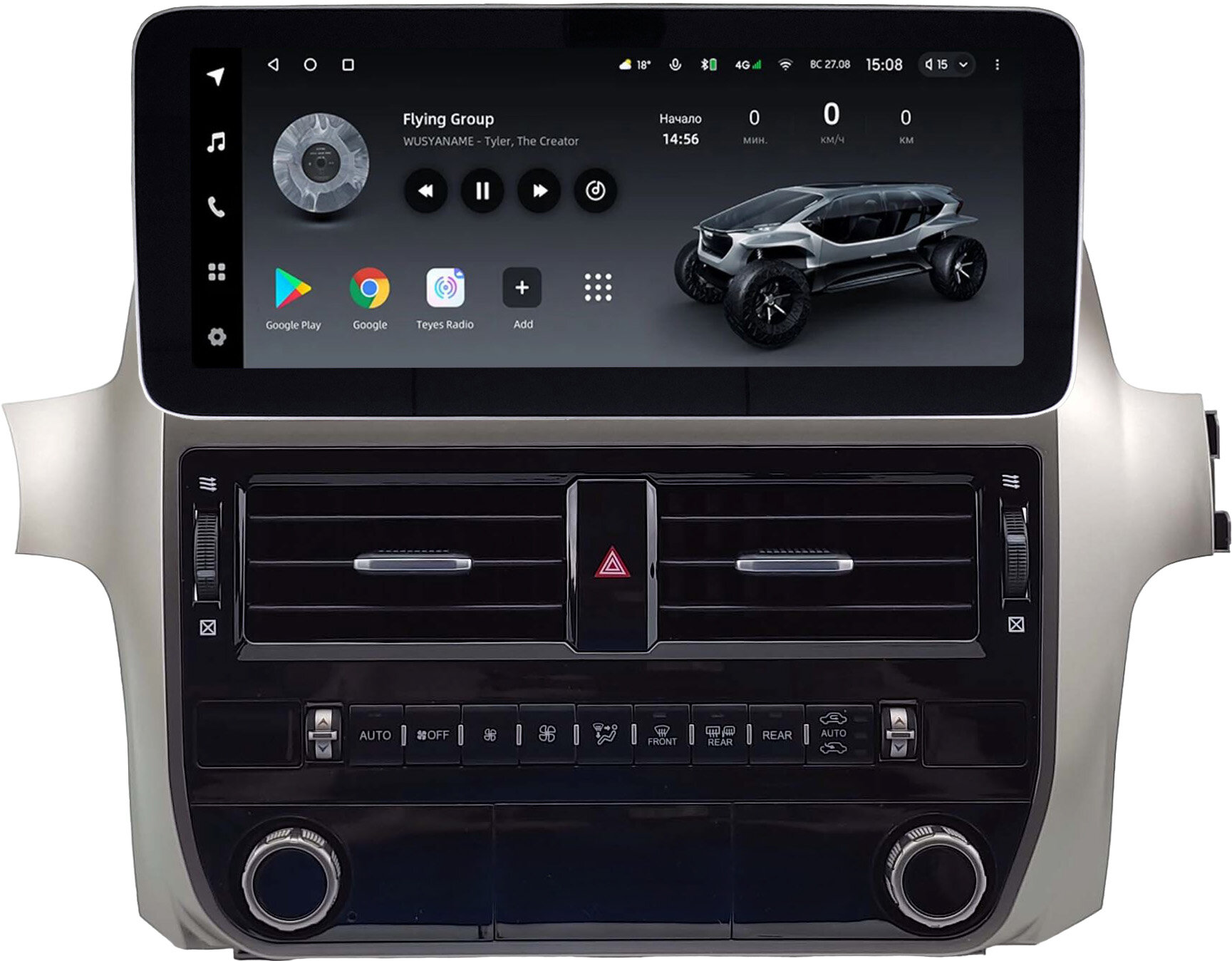 Штатная магнитола Lexus GX 460 2009-2023 (Тип А+В) 12.3 дюйма Teyes LUX ONE (Round Corner) 6/128 RM-0088 Android 10 (4G-SIM, 6/128, DSP, QLed) Mercede