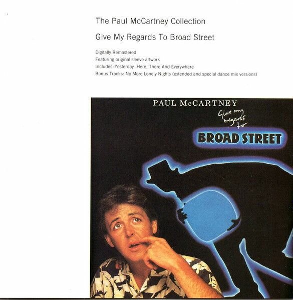 Paul McCartney Collection - Give My Regards To Broad Street, 1984, 16-page, CD-Аудио