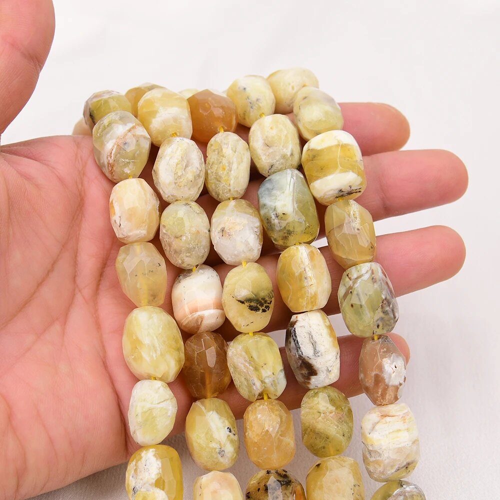 APDGG натуральные желтые опалы граненые бусины