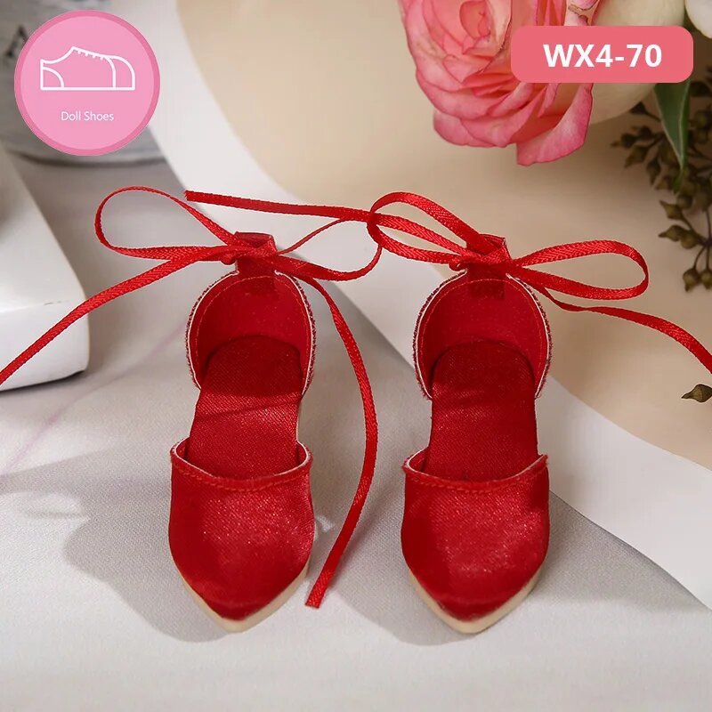 Красные туфли для куклы, WX4-70, 6 см