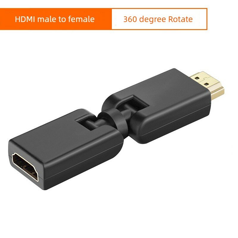 Адаптер HDMI с разъемом типа «папа-мама» под углом 90 градусов, удлинитель сигнала типа «мама-мама» с поворотом на 180