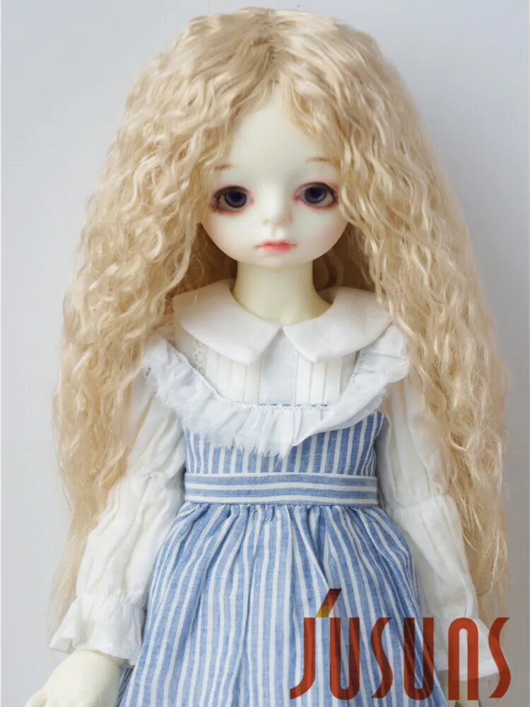 Кукольный парик Jusuns Blond SM202, 9-10см, волнистый