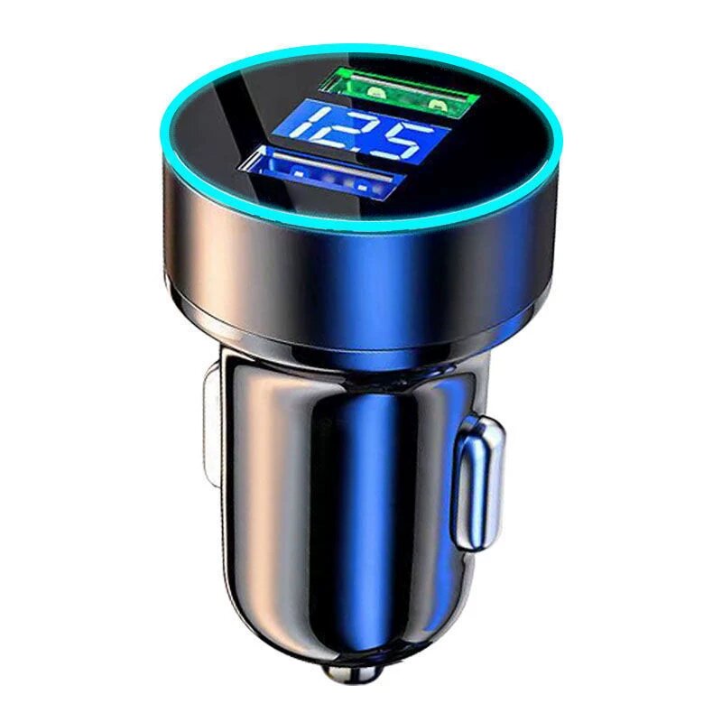 Автомобильное USB-зарядное устройство 3.1A с обычным кабелем для базовой зарядки мобильных устройств