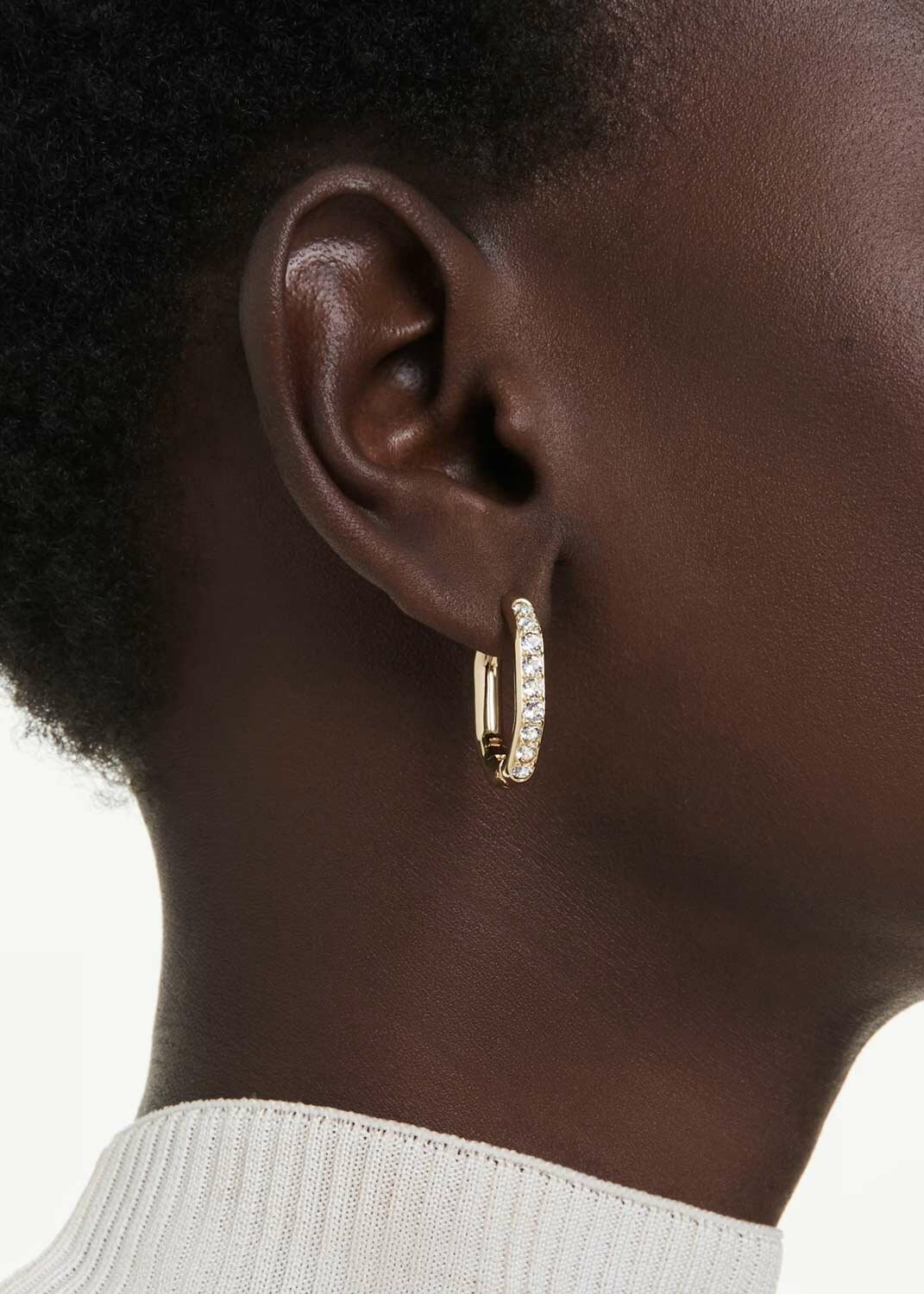 Серьги SWAROVSKI, кристаллы Swarovski, размер 24 мм, белый, желтый — фото 1