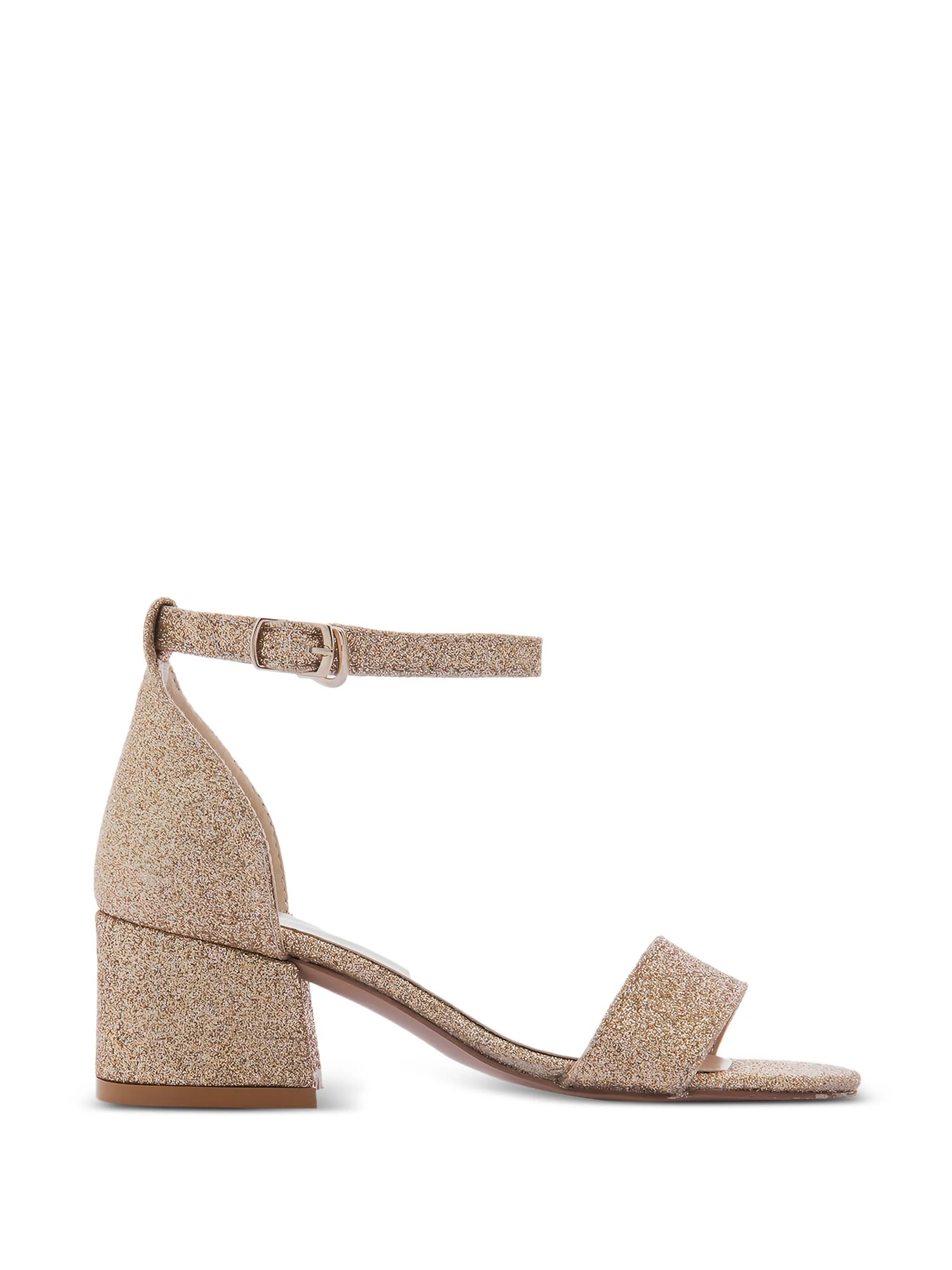 Сандалии LA PERLA Glitter-effect buckled open toe sandals, размер 36, золотистый — фото 1