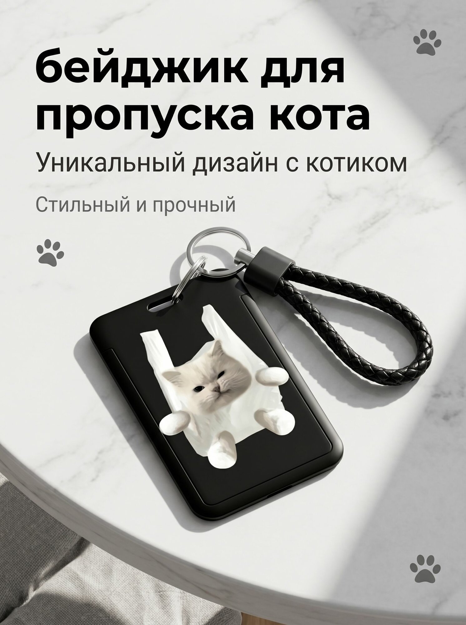 Бейджик для пропуска кота