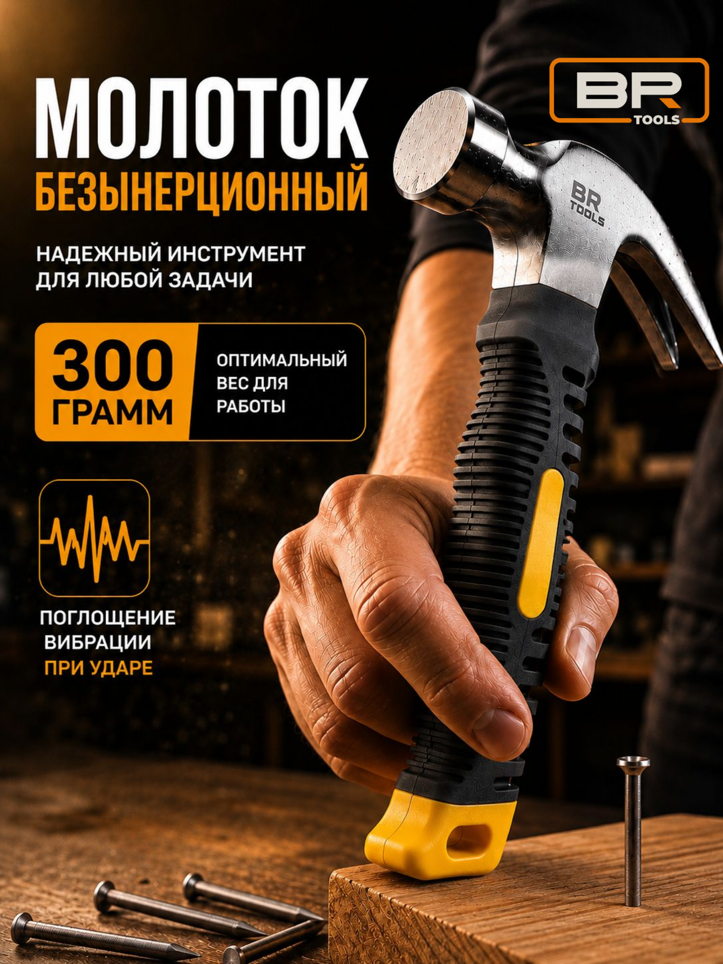 Безынерционный строительный молоток 250 г Best Room