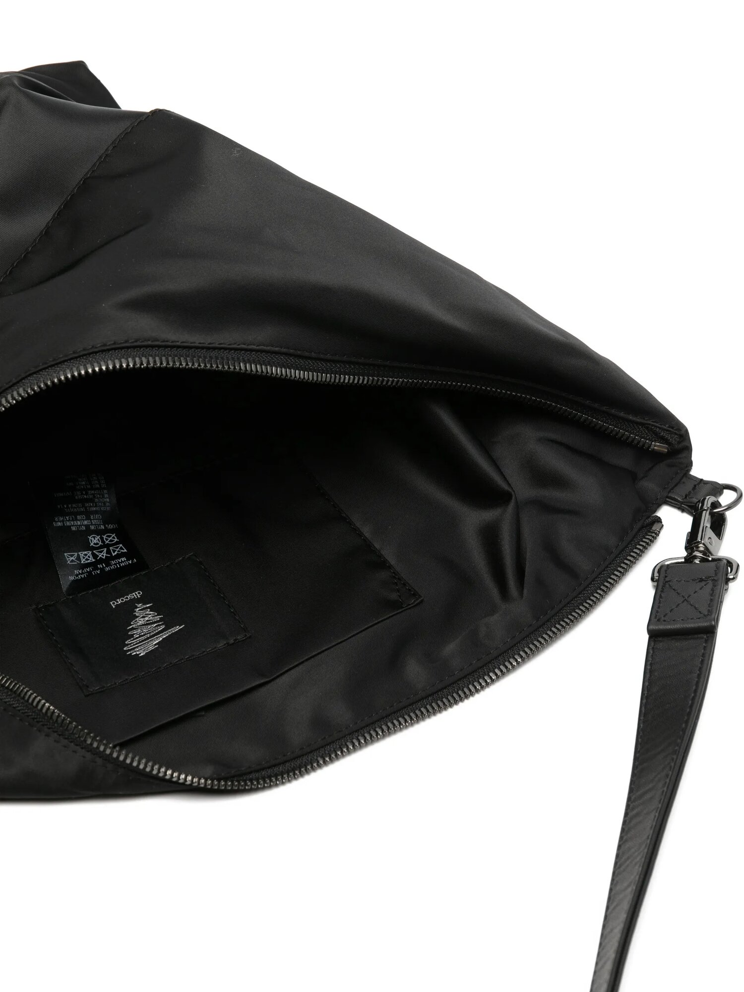 Сумка Yohji Yamamoto Asymmetric logo-patch shoulder bag — фото 1