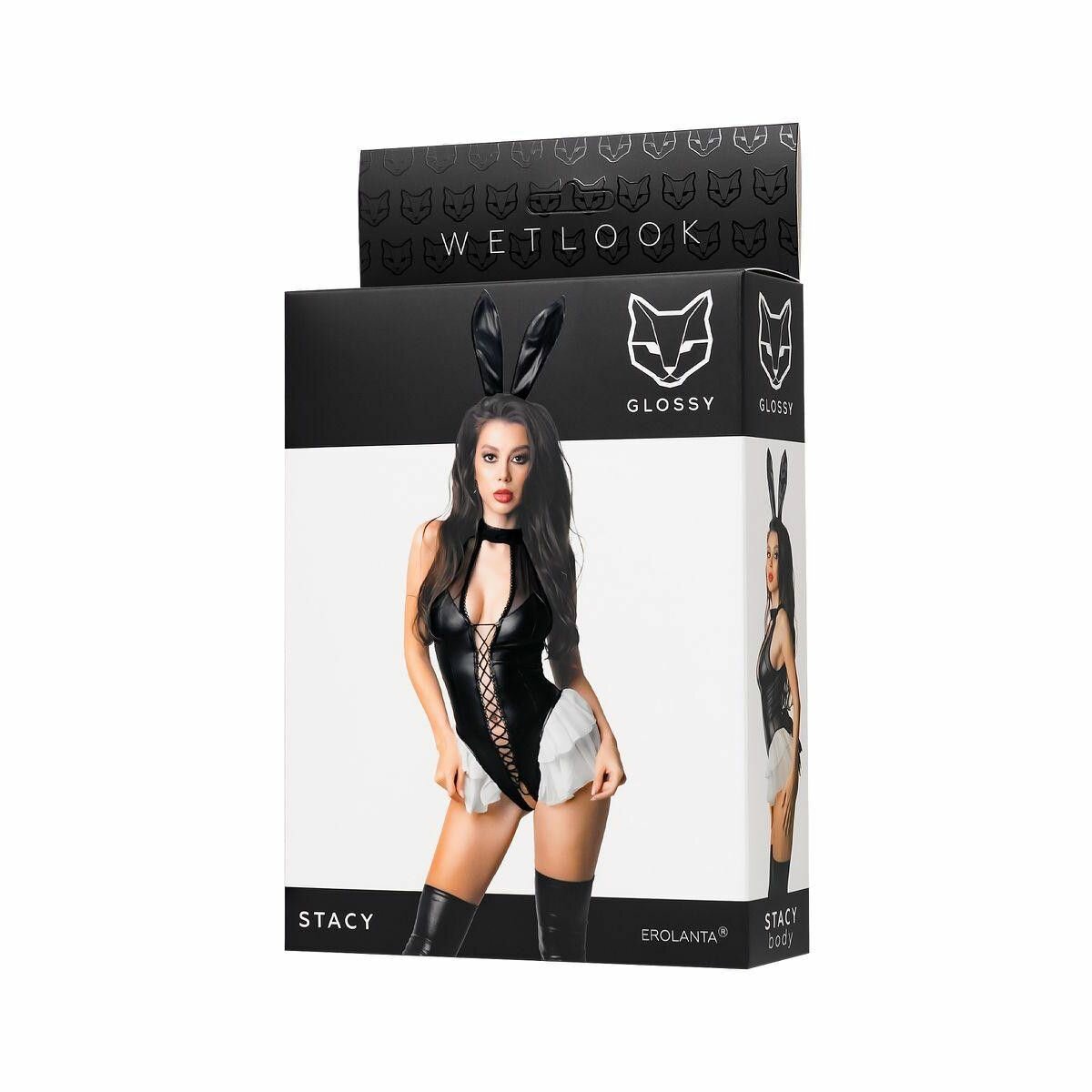 Боди Glossy Stacy из материала Wetlook, S