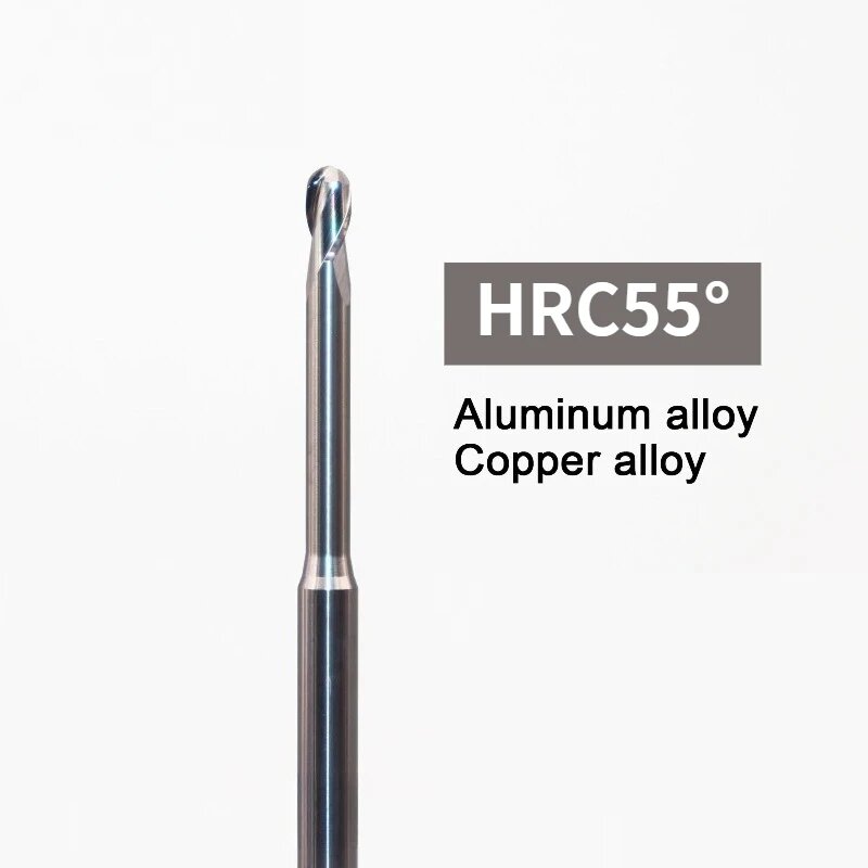 Сферическая фреза HRC55°, R1.5 мм, Al/Cu сплав, Uncoated, 50L