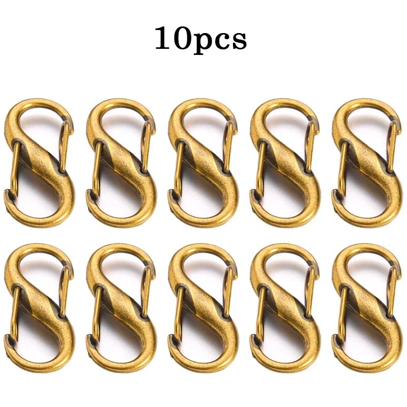 Металлические карабины B-old gold, 10 шт