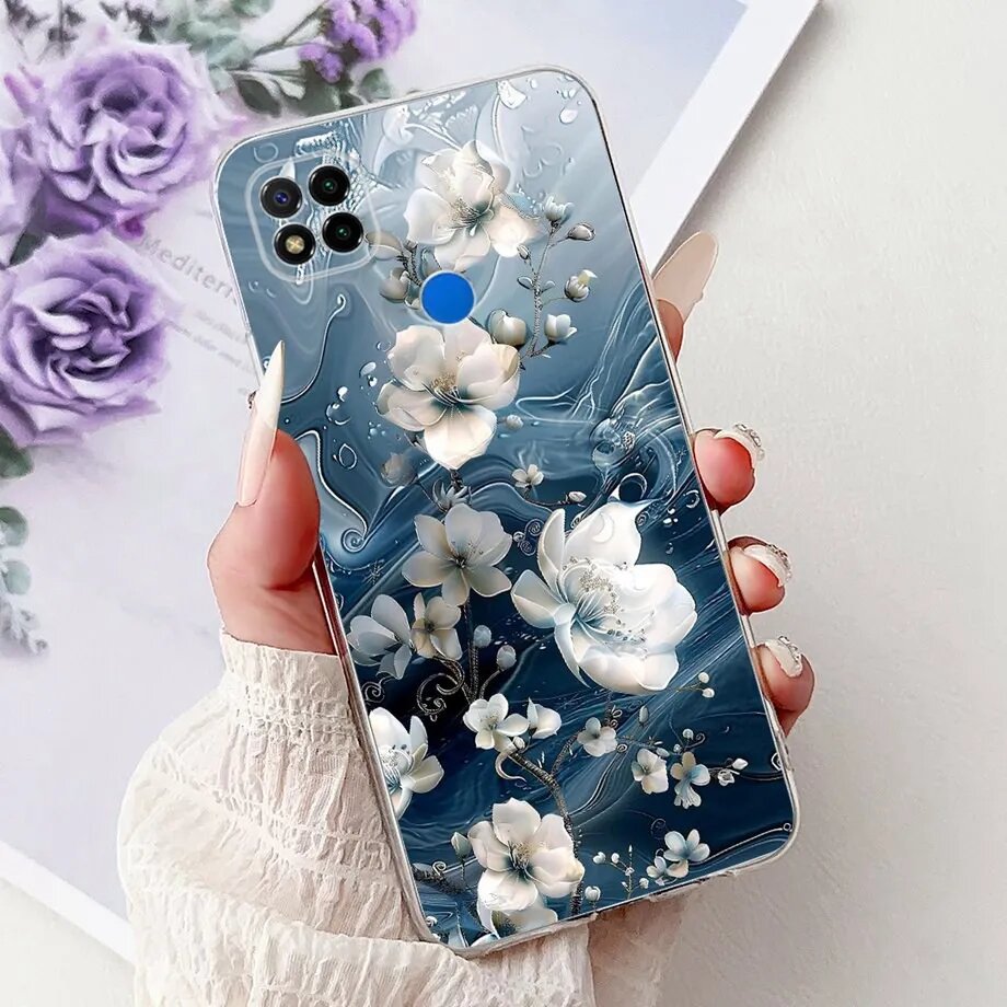 Для Xiaomi Redmi 9C NFC Redmi9C Redmi 9 Индий Чехол с 2D принтом Koifish Женская мода Мультяшный чехол для телефона Мягкая прозрачная задняя крышка