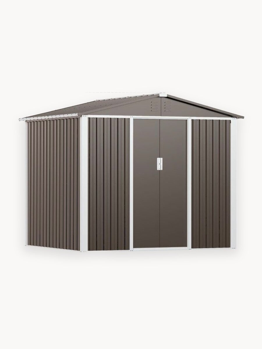 Хозблок (сарай, павильон) металлический с двухскатной крышей 1850х1800х1200мм