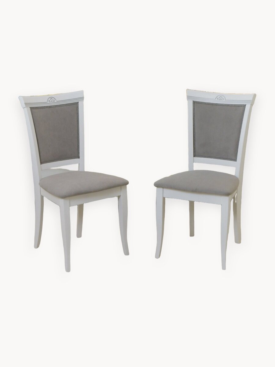 Стулья классические деревянные для кухни Палермо белый, массив бука