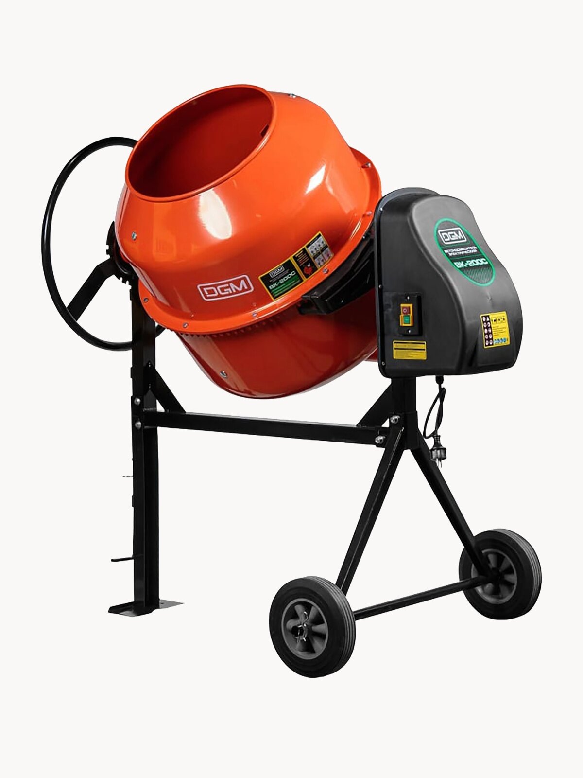 Бетономешалка DGM BK-200C (объем 200/140 л, 1100 Вт, 230 В, вес 55 кг) (DG1543-6)
