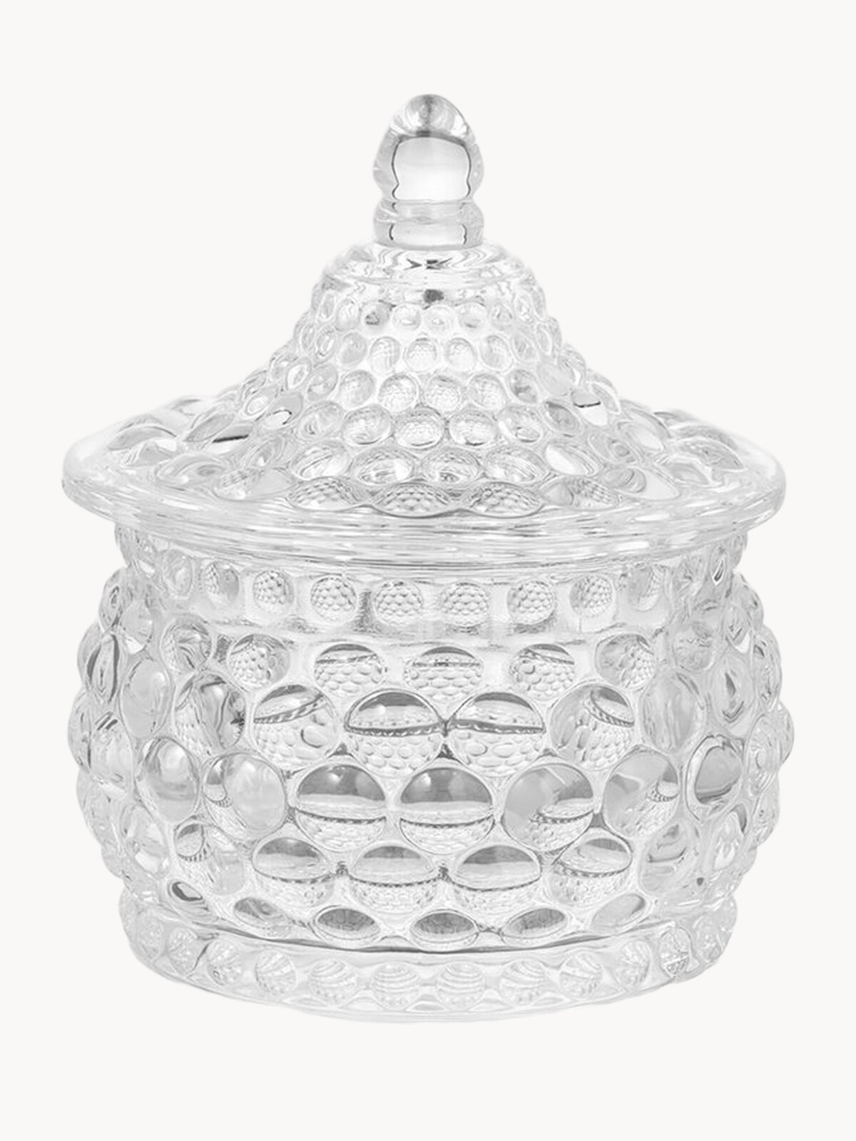 Конфетница «Икринка», 110 мл, 7.5×9.5 см, с крышкой, стекло, прозрачная