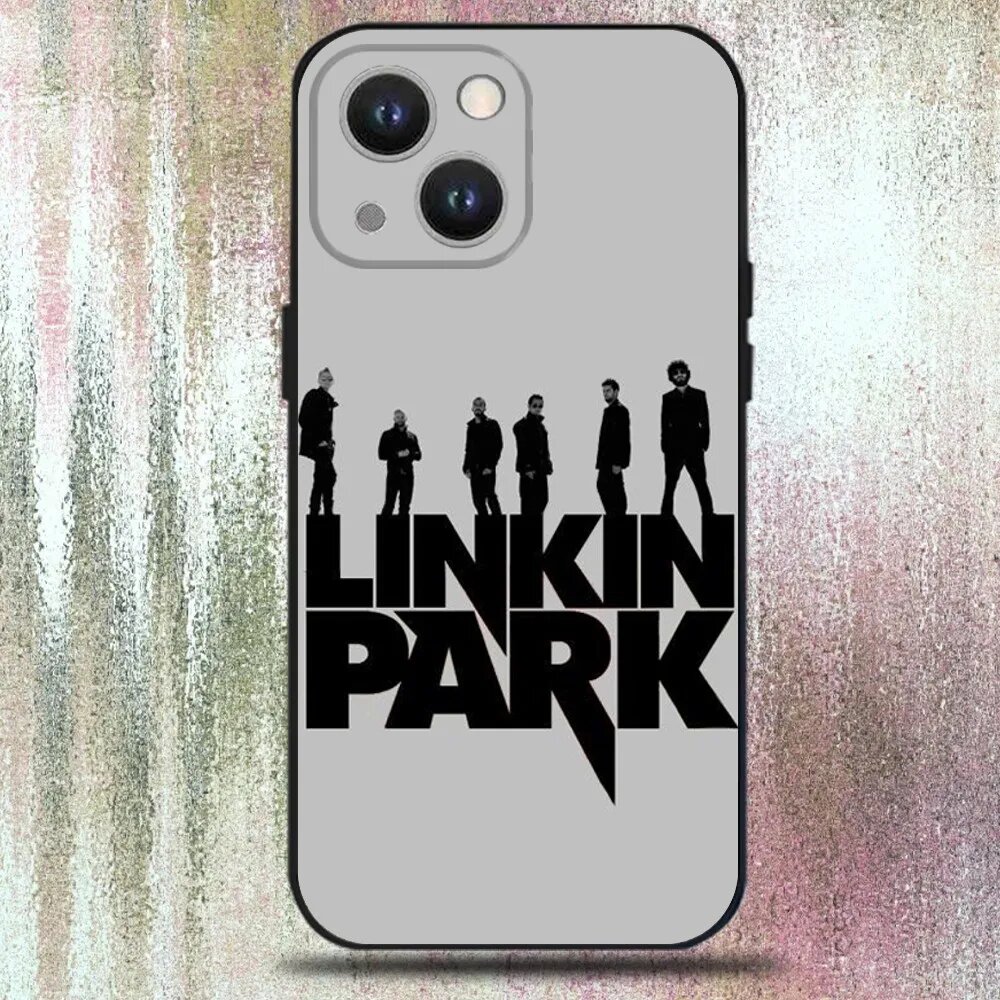 Чехол для телефона L-LinkinS Rock P-Park для iPhone 16,15,14,13,12,11 Plus, Pro Max, XS, XR, SE, Mini, 8,7, мягкий силиконовый черный чехол