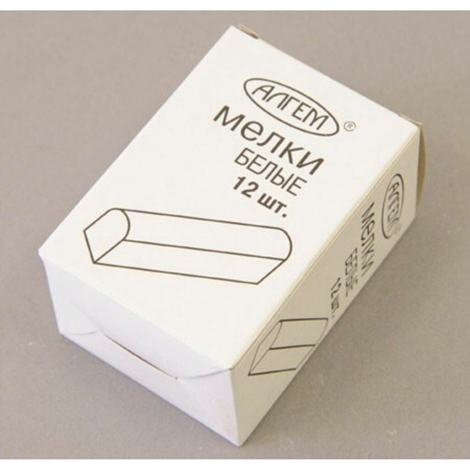 Мел белый школьный 12шт