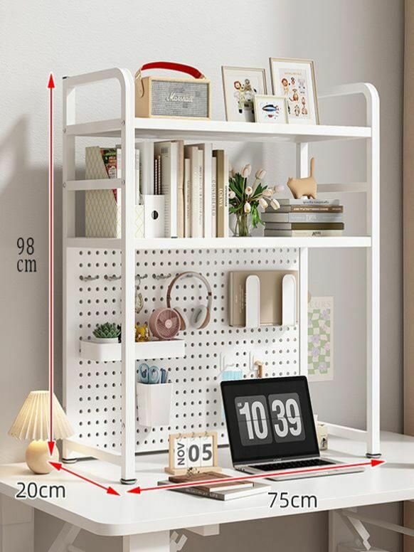 Кронштейн для хранения настольного компьютера, настольный многослойный стеллаж для хранения книжных полок