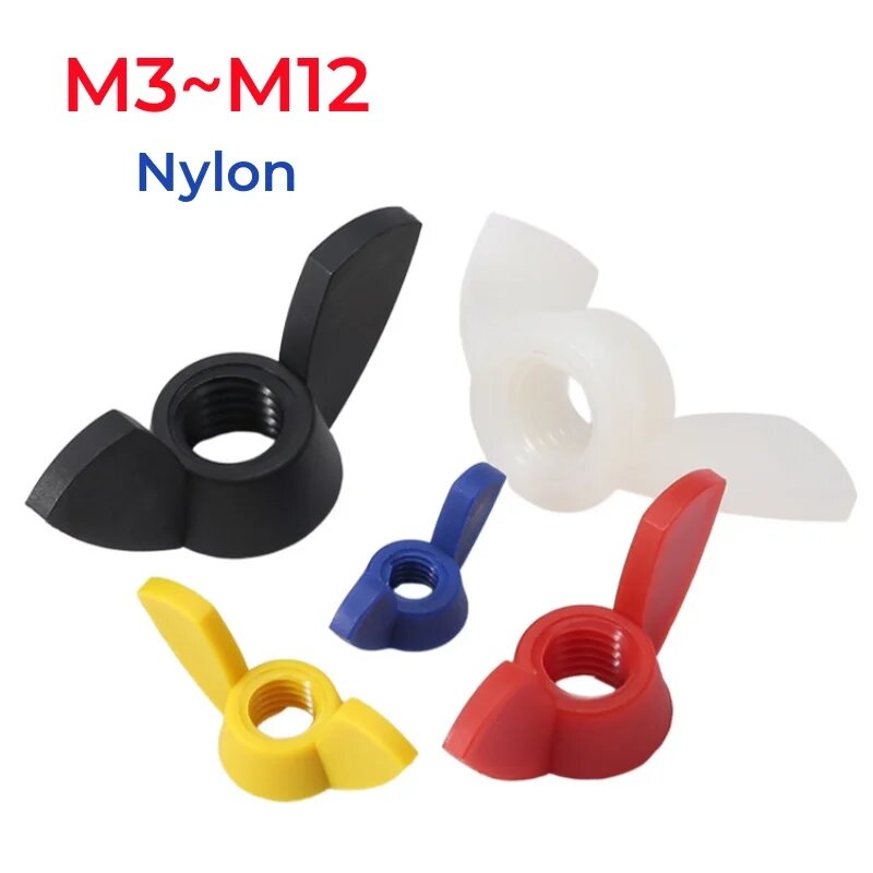 Нейлоновые гайки-бабочки M3 M4 M5 M6 M8 M10 M12 M6-10pcs, Red