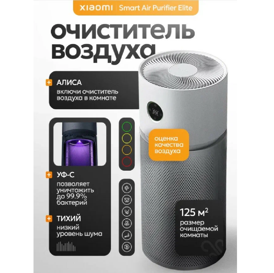 Очиститель воздуха Xiaomi Mi Smart Air Purifier Elite Белый WiFi ()