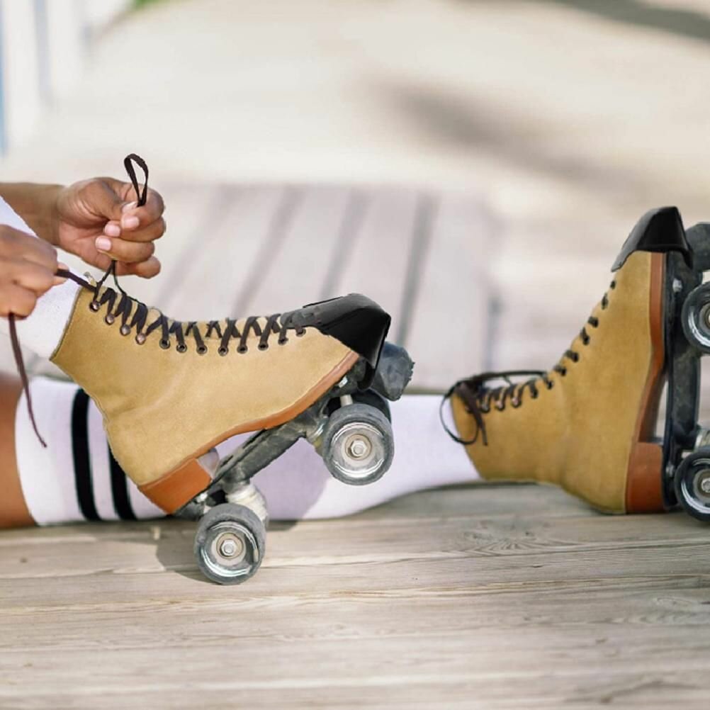 Пара защиты пальцев ног, защита для роликовых коньков из искусственной кожи с 4 отверстиями для роликовых коньков