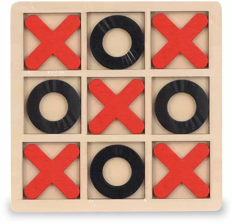 Настольная игра КНР крестики-нолики, деревянная, доска-вкладыш, фигурки 9 шт