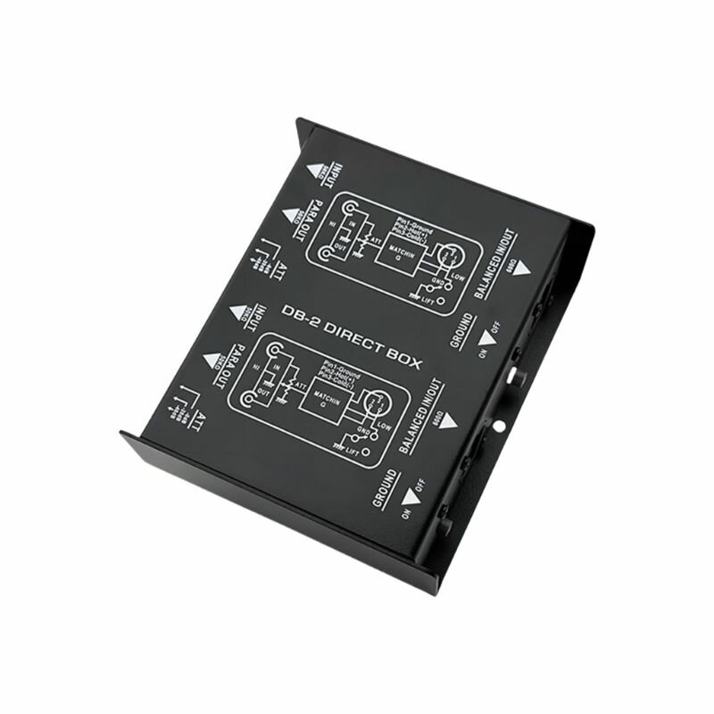 Высококачественный двухвходовой аудио изолятор для студийной записи, пассивный DI-бокс