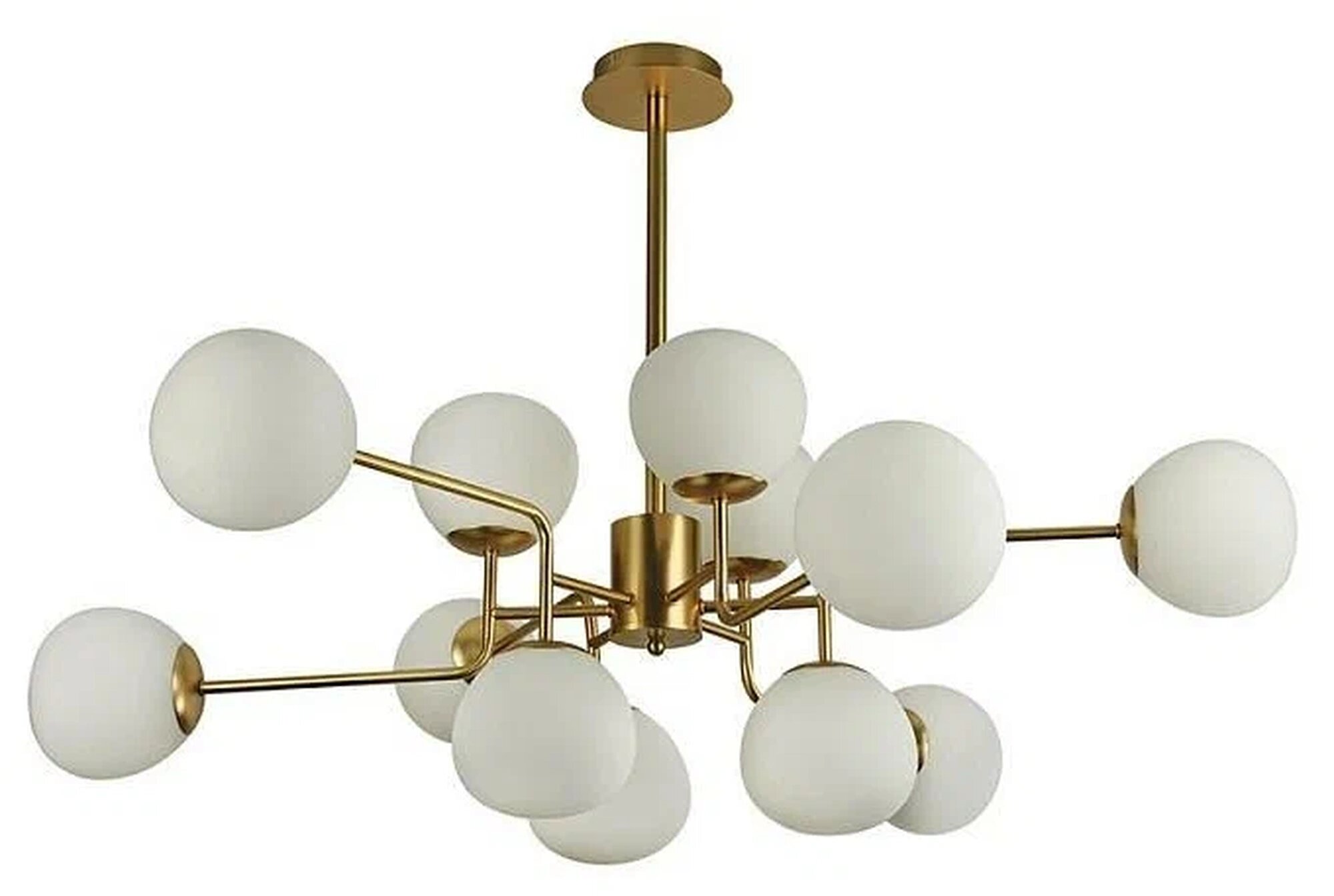 Люстра Maytoni Erich MOD221-PL-12-G, латунь, белые плафоны, Германия