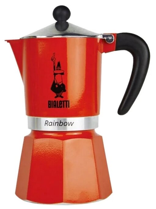 Гейзерная кофеварка Bialetti 4963 Rainbow красная