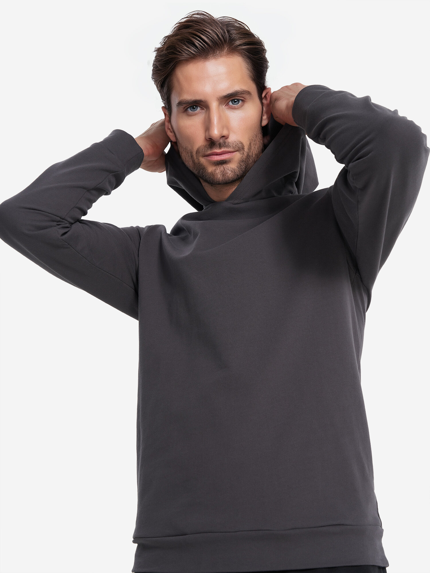 Худи MATRIX SPORT MSM Hooded fleece jumpers w/o zip, размер 60-62, , темно-серый — фото 1