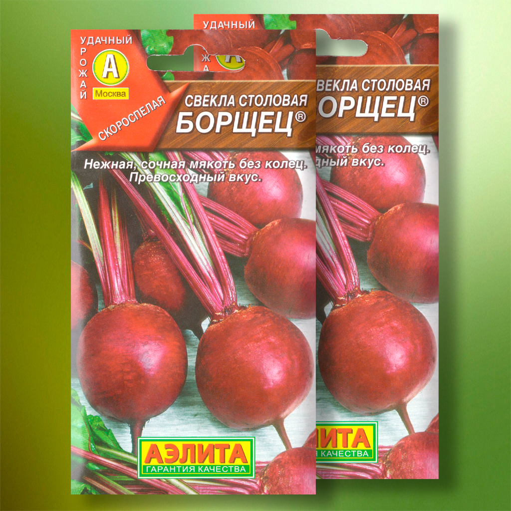 Семена свеклы столовой "Борщец", изготовитель "Агрофирма Аэлита", 2шт.