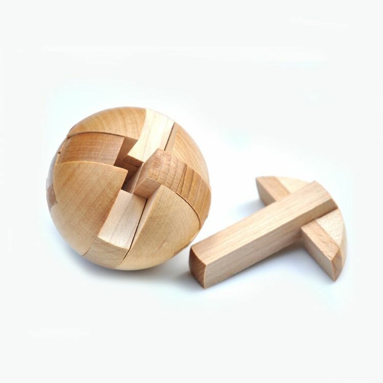 Деревянные развивающие игрушки для взрослых Kongming lock Luban lock Kongming ball