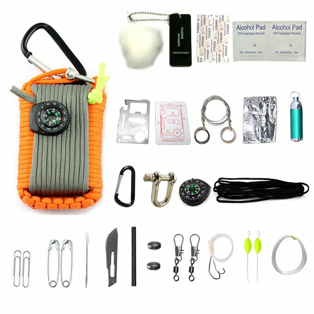 29 в 1 Набор для Выживания с Аптечкой, Пряжкой и Фонарем