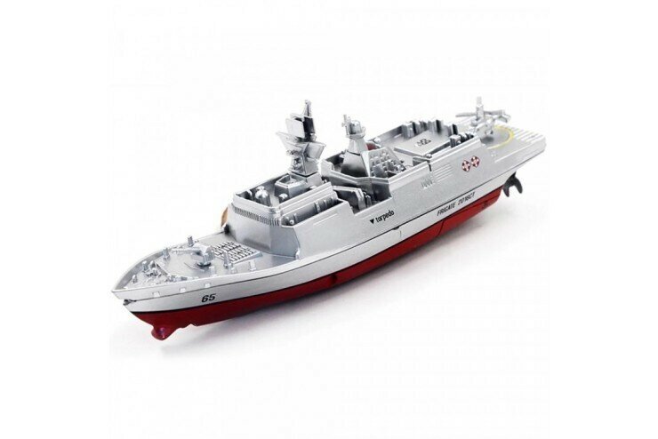 Детский радиоуправляемый катер фрегат на пулье управления Frigate (2.4G, 14см)
