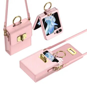 Чехол для телефона премиум-класса для Samsung Galaxy Z Flip5 5G Flip 5 Противоскользящее кольцо для пальцев Простая мини-сумка для защиты телефона