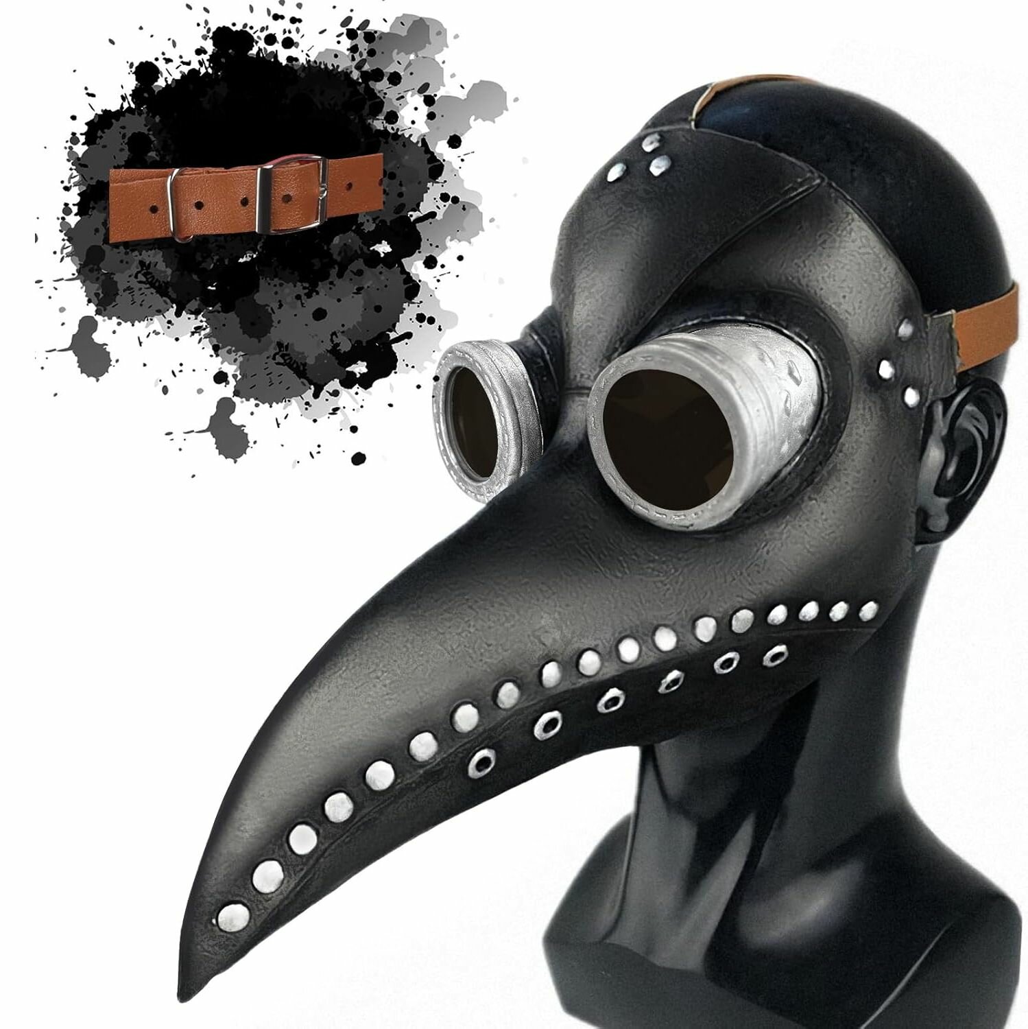 Страшная маска на Хэллоуин в стиле стимпанк для костюма чумного доктора, реквизит для косплея