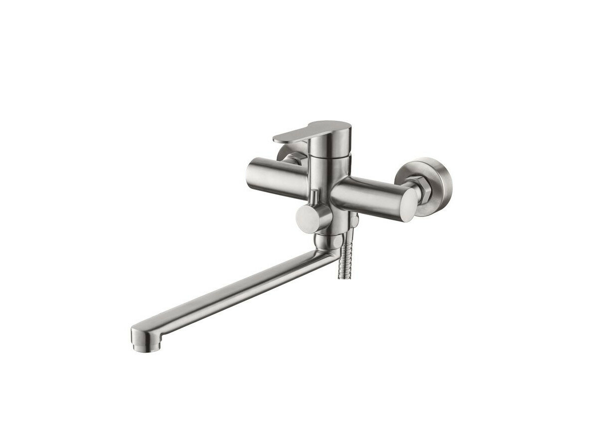 Смеситель Esko Orlando OL 31, для ванны, нержавеющая сталь, поворотный излив, 300 мм