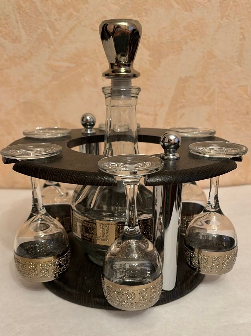 Мини-бар "Гусь Хрустальный", для вина/виски/водки/коньяка, 6 стаканов, 1 графин