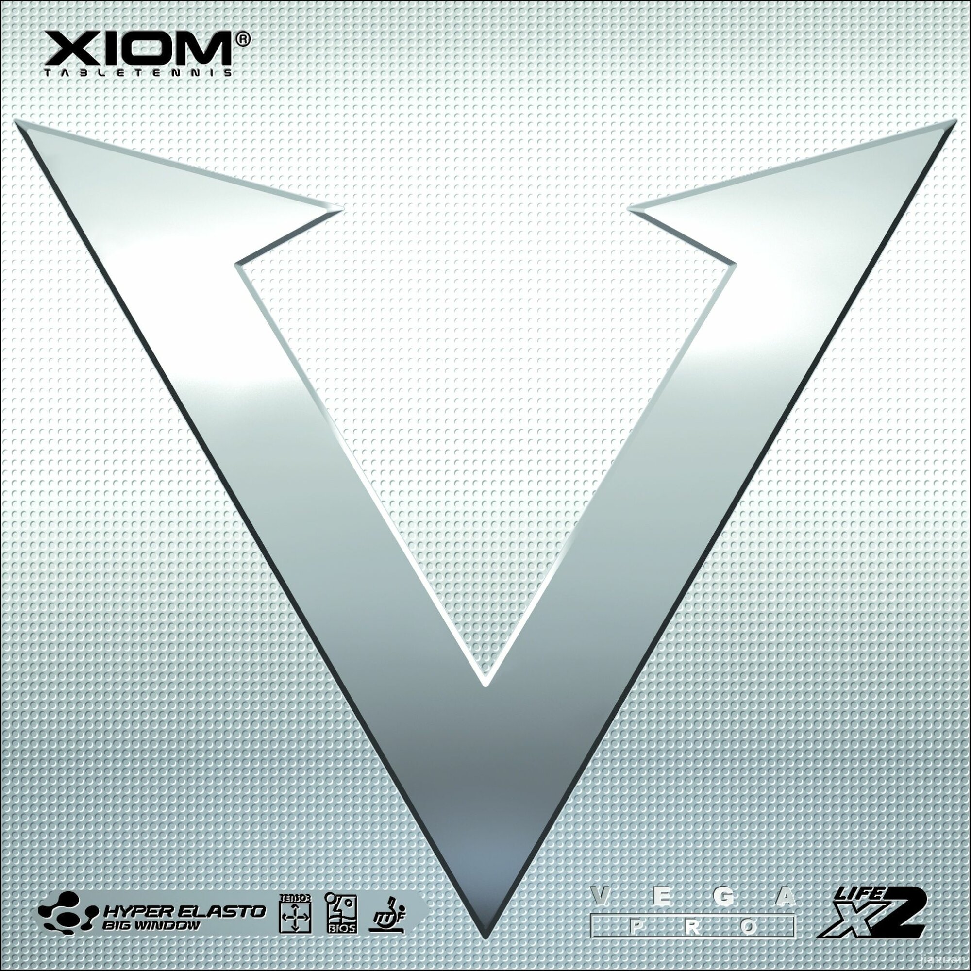 Эксклюзивная накладка XIOM Vega Pro красного цвета максимального размера для теннисной ракетки