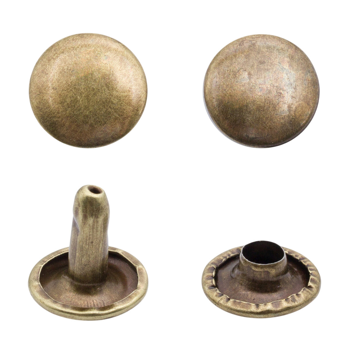 Хольнитены двухсторонние NEW STAR №33,5 (диаметр 9мм, высота 9мм), металл (антик), 2000 шт