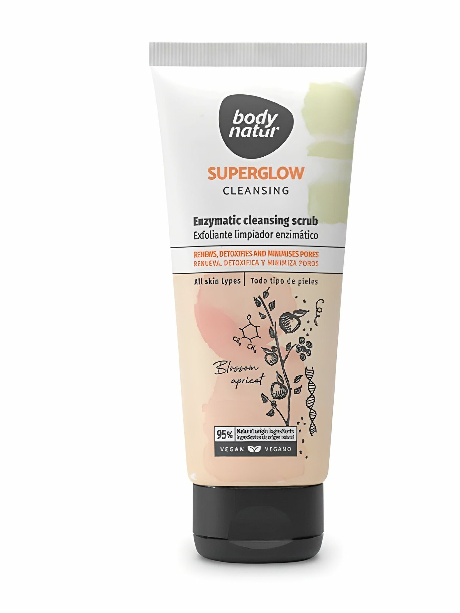 BODY NATUR Скраб очищающий с энзимами Superglow Cleansing Enzymatic Cleansing Scrub, 100 мл