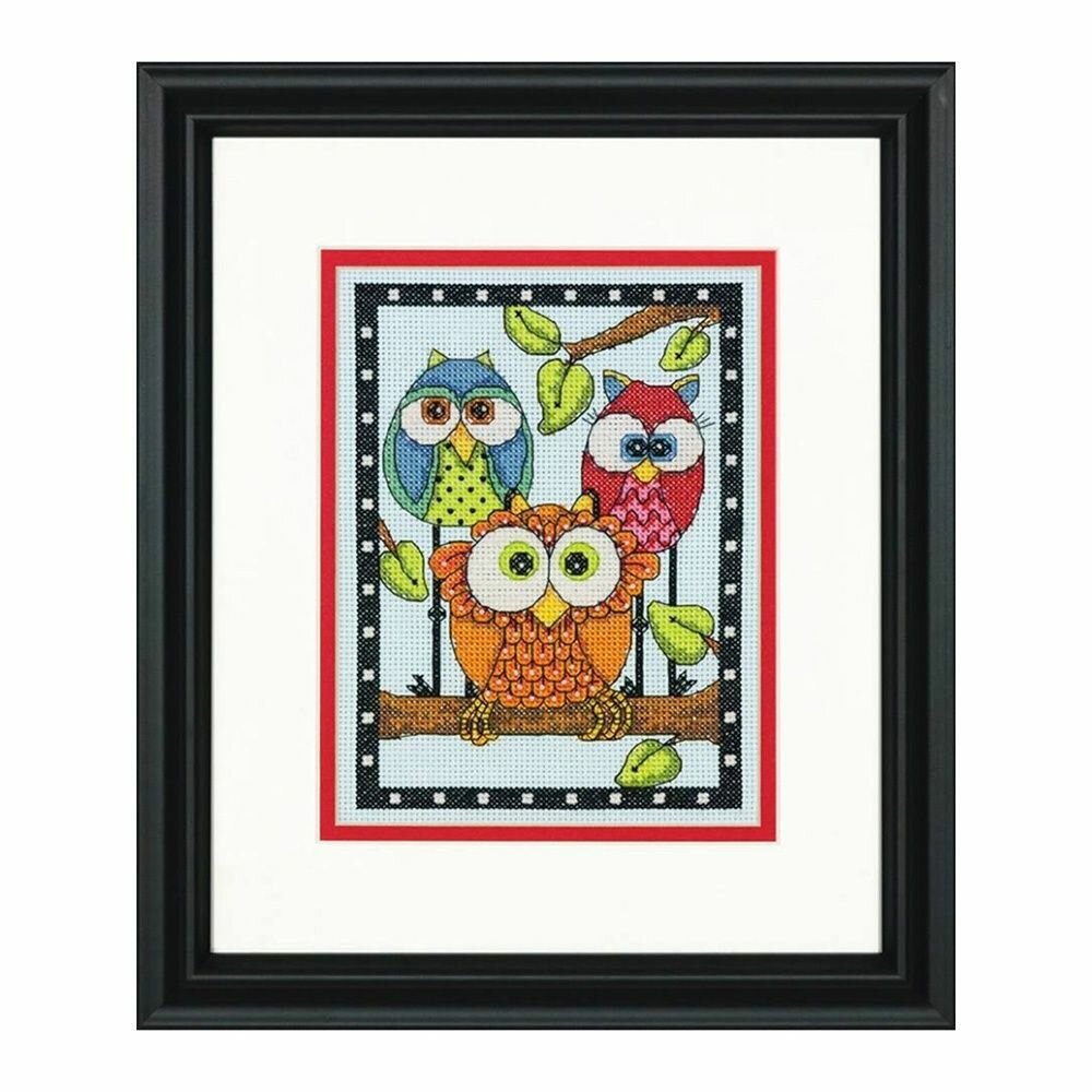 Набор для вышивания DIMENSIONS "Трио сов", мулине, канва (70-65159)