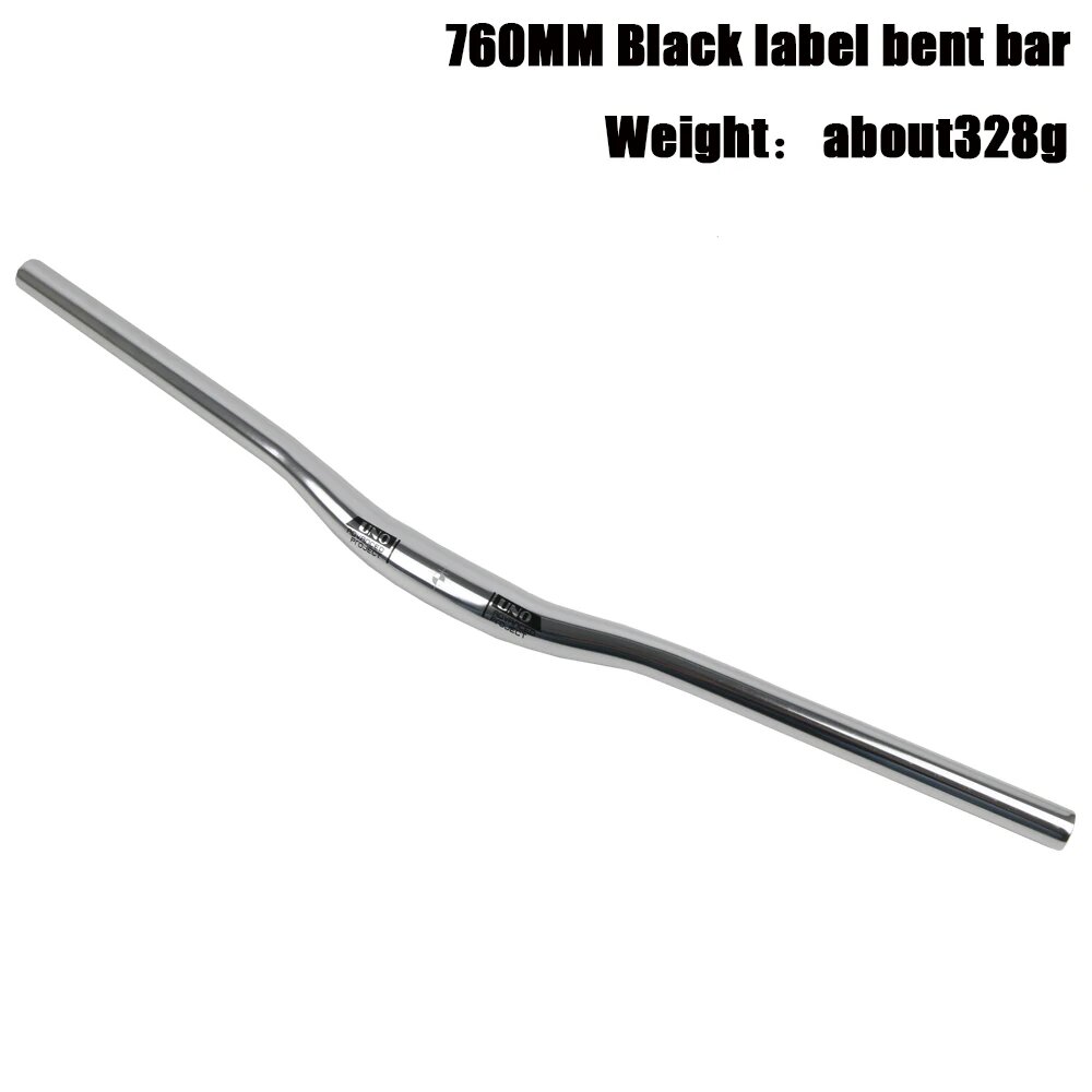 UNO Алюминиевый руль для горных велосипедов серебристый 31,8 мм Черный, bent bar 760 Silvery