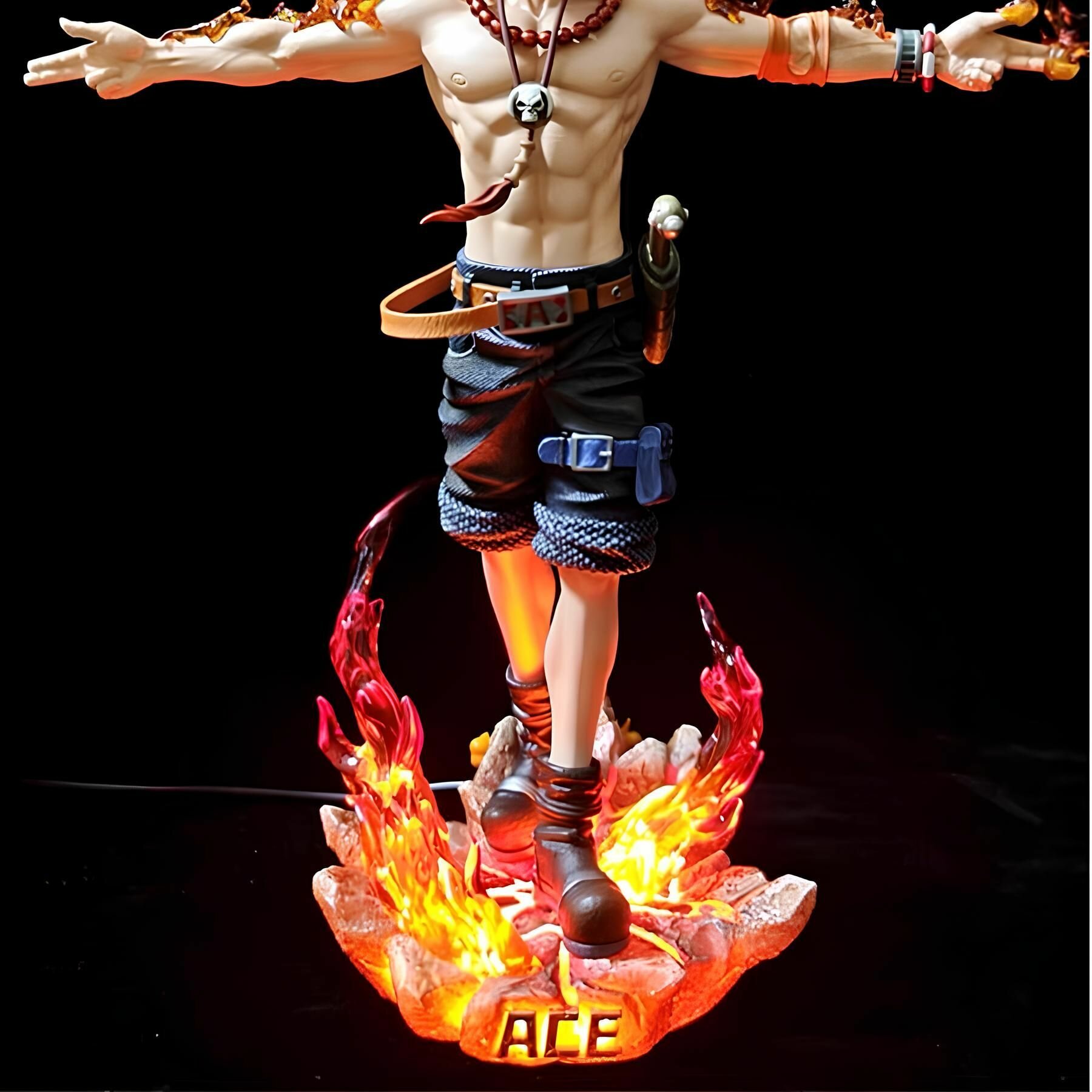 Фигурка Ван Пис Портгас Д. Эйс / One Piece Ace Portgas с подсветкой (28см)