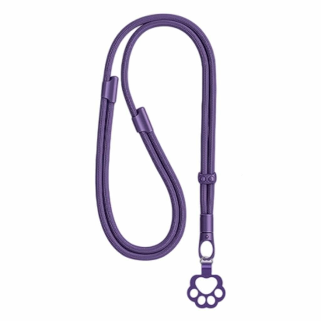 Шнурок для телефона, Шейный ремень на спине, регулируемая длина, ремешок для мобильного телефона messenger-темно-фиолетовый