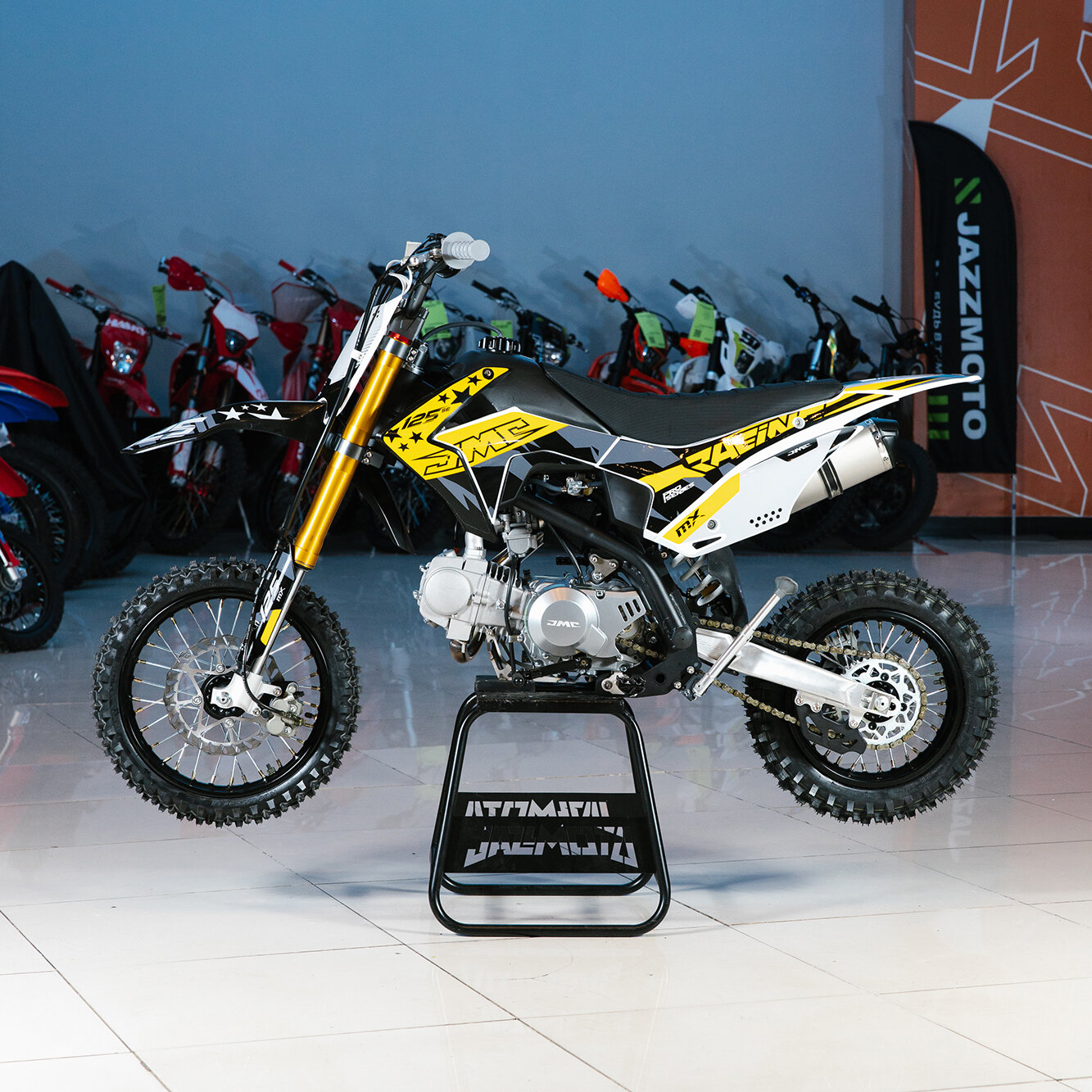Питбайк JMC 125 MX V3.0 14/12, кроссовый, бензиновый, 9 л. с.