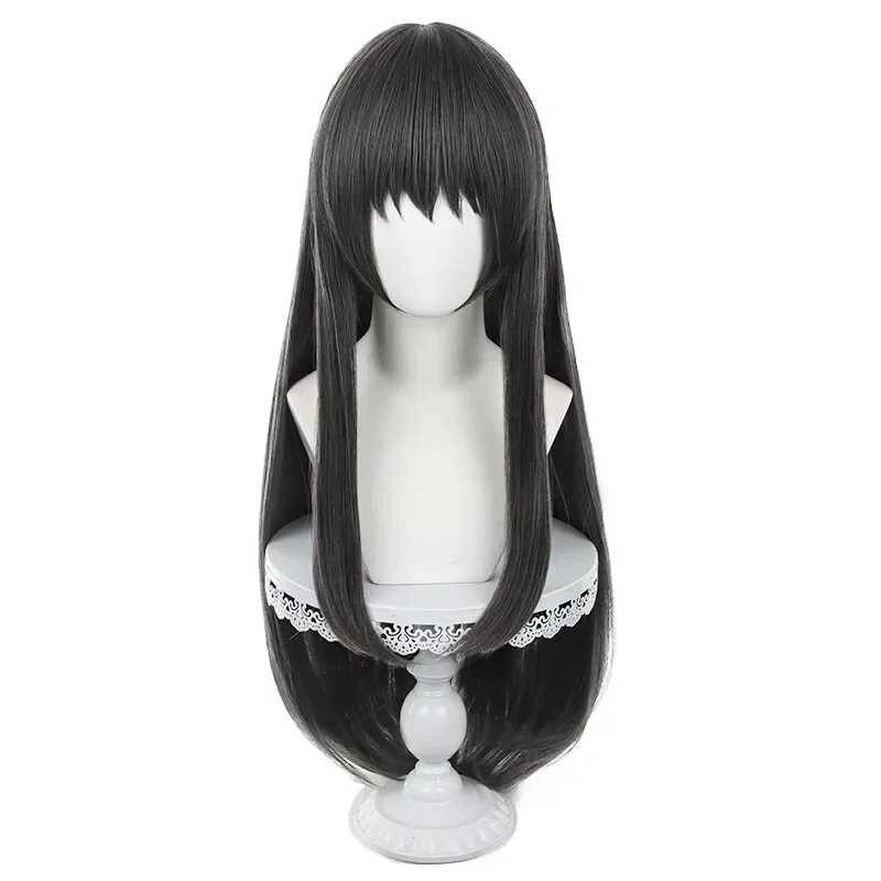 Косплей костюм Хомуры Акэми Puella Magi Madoka Magica Черный, L, Black Wig Only
