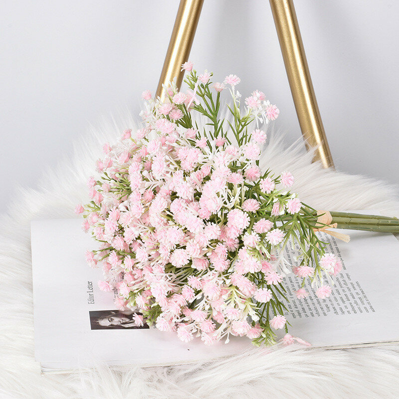 Имитированная гвоздика паникула свадебная рука связка для фотосъемки props pink
