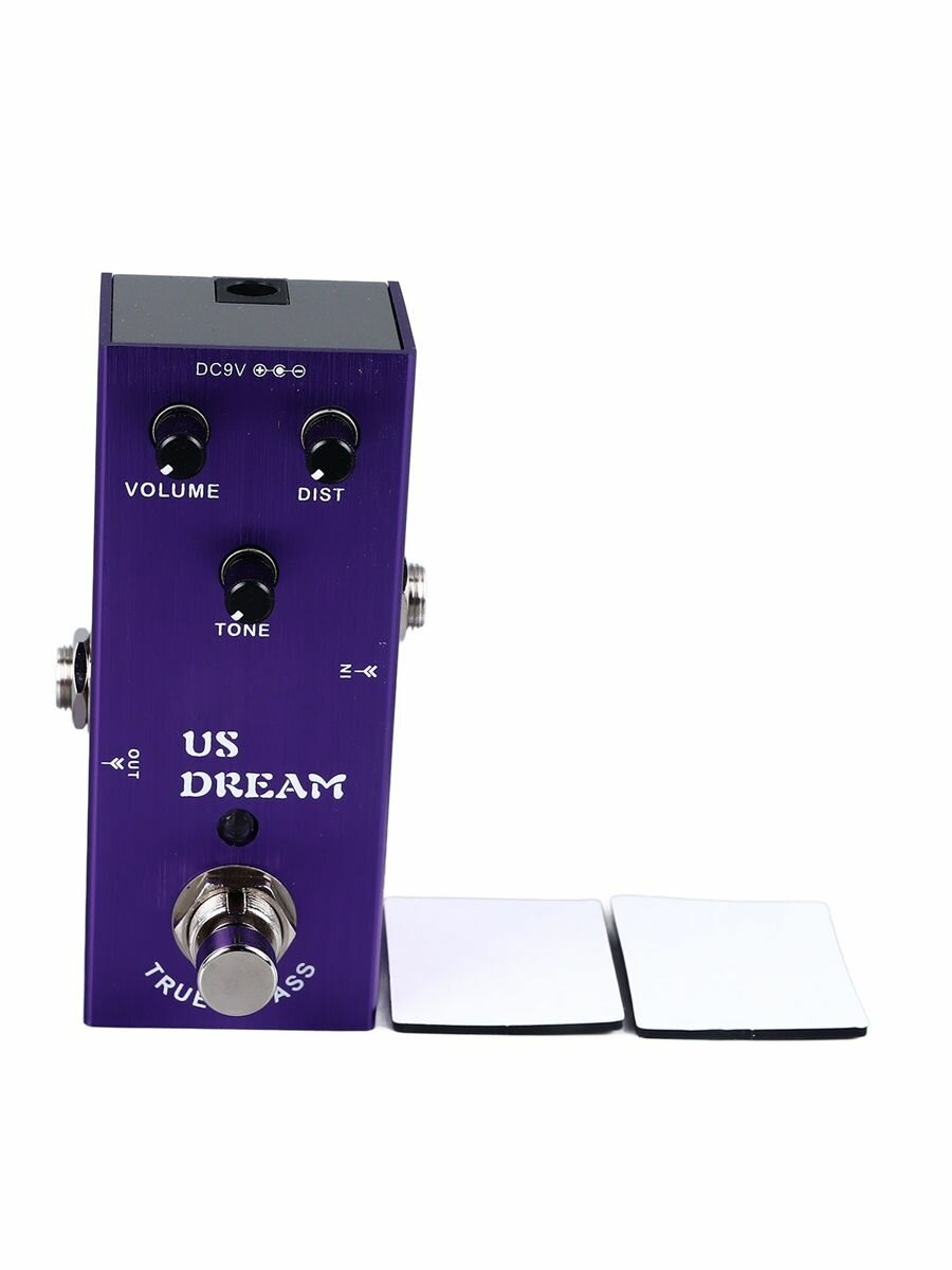 Фиолетовая педаль эффектов для электрогитары, эффектор многотонального искажения с металлическим корпусом, регулировка ручки для гитаристов AN-03